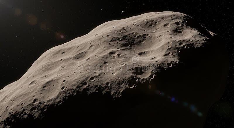 Asteroid Surface in Deep Space Stock Illustration - Illustration of ...