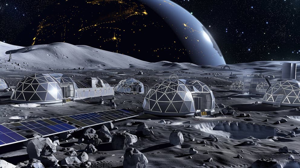 Asteroid Surface Features Modern Refineries and Habitats Engaged in ...