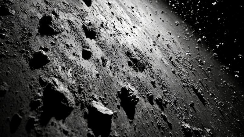 Asteroid Surface Texture Close Up Showing Impact Craters Stock ...