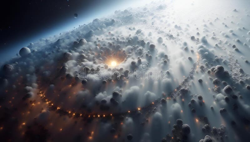 The Asteroid System, Featuring a Celestial Landscape of Large White ...