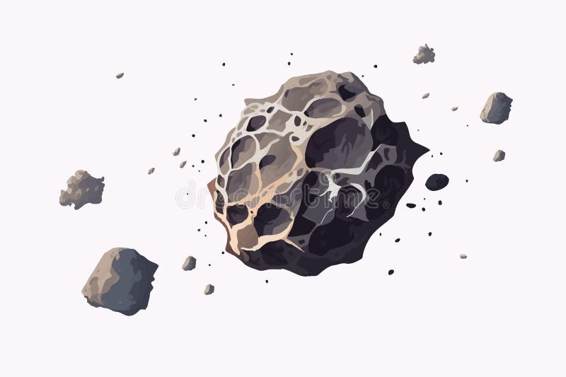Asteroid Vector Flat Minimalistic Isolated Vector Style Illustration ...