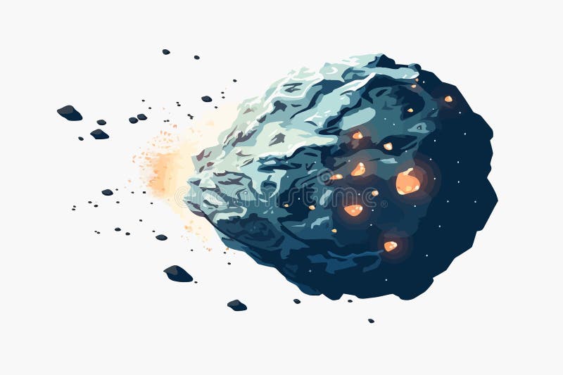 Asteroid Vector Flat Minimalistic Isolated Vector Style Illustration ...