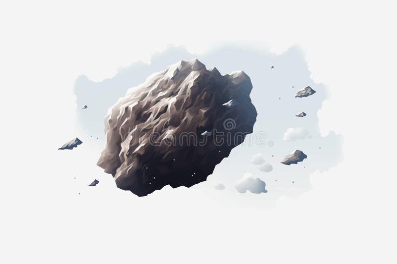 Asteroid Vector Flat Minimalistic Isolated Vector Style Illustration ...