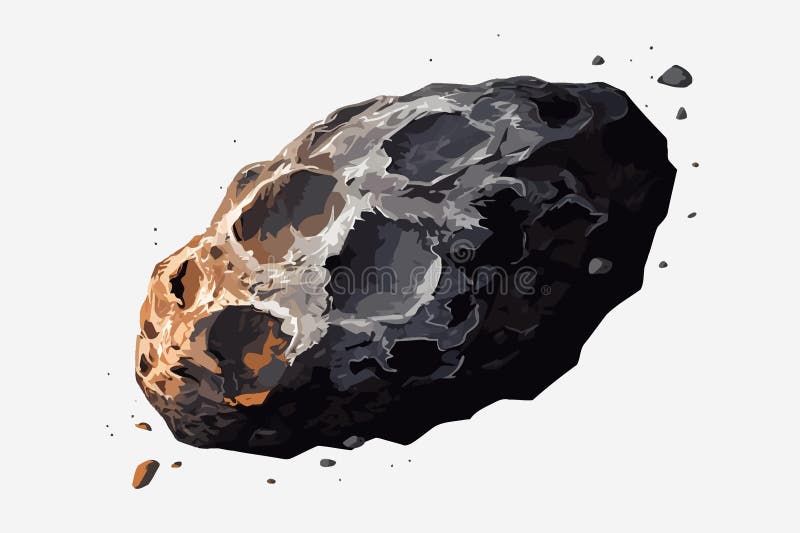 Asteroid Vector Flat Minimalistic Isolated Vector Style Illustration ...