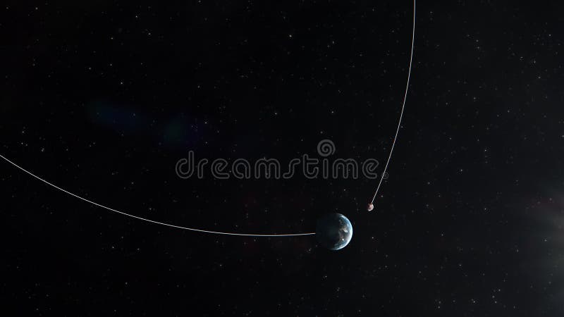 Asteroid 2024 YR4 Impact with Earth Showing Motion Path Stock Video ...