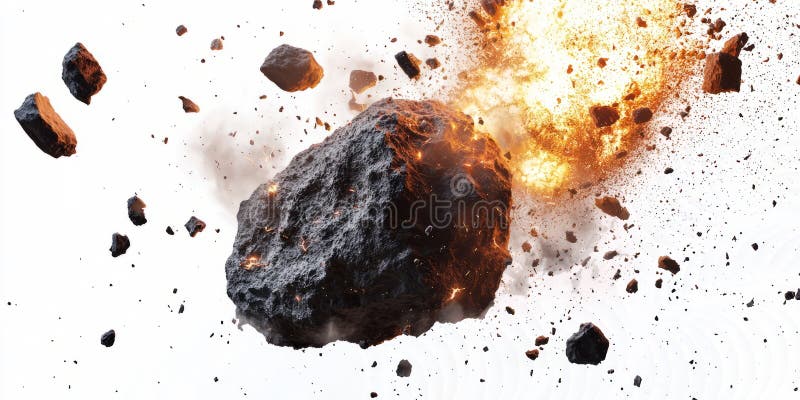 Asteroids Fully Engulfed in Flames, Evoking a Sense of Catastrophe ...