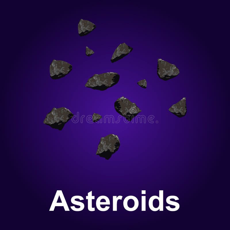 Asteroids Icon, Isometric Style Stock Vector - Illustration of belt ...