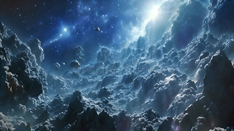 Asteroids in Solar System. Beautiful Asteroids Field, Beautiful ...