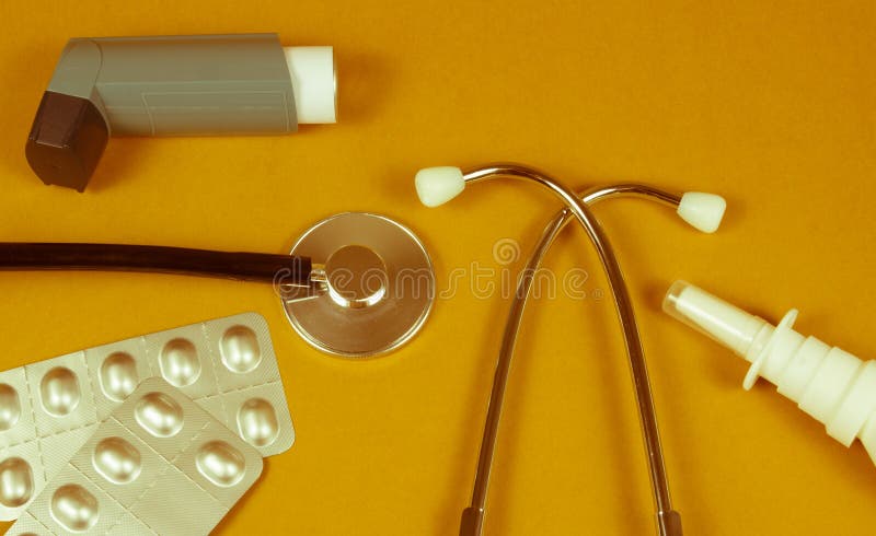 Asthma or Allergies Inhaler. Stock Photo - Image of asthma, inhaler ...