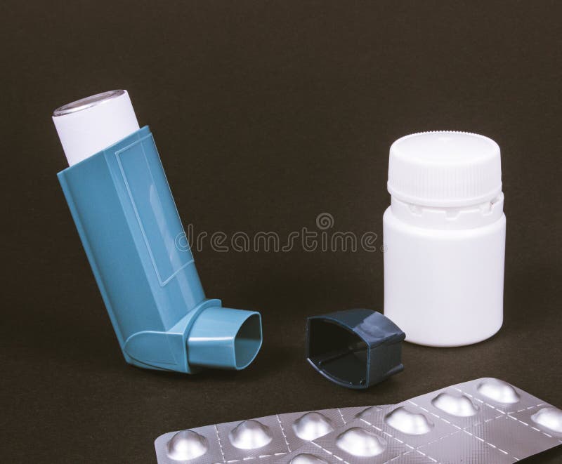 Asthma or Allergies Inhaler. Stock Image - Image of spray, illness ...