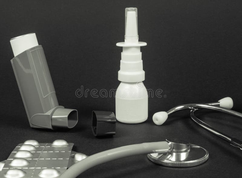 Asthma or Allergies Inhaler. Stock Photo - Image of medical, asthma ...