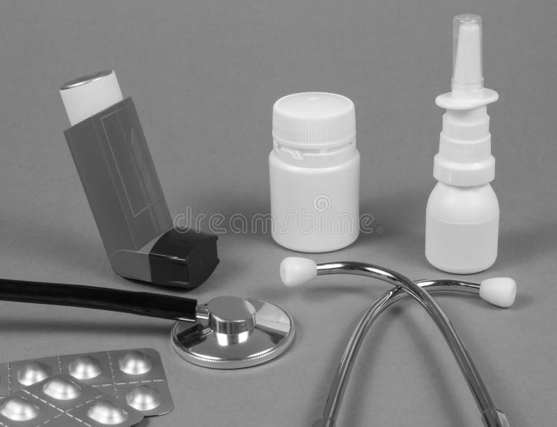 Asthma or Allergies Inhaler. Stock Image - Image of illness, spray ...