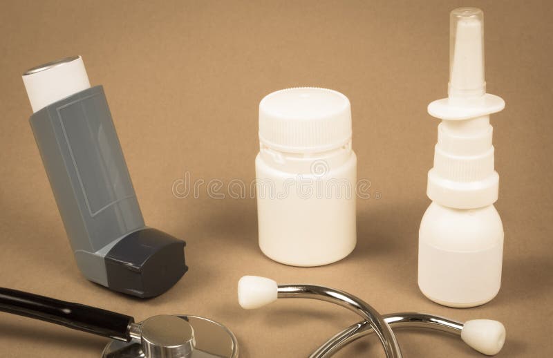 Asthma or Allergies Inhaler. Stock Photo - Image of studio, asthmatic ...