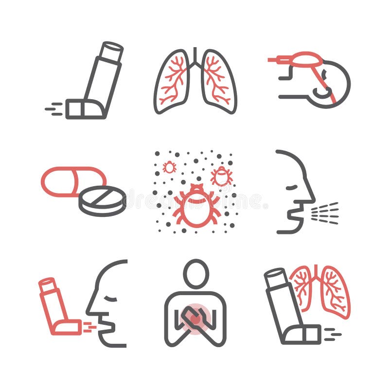 Asthma Banner. Symptoms. Asthma Icons. Vector Set. Stock Vector ... Asthma Banner. Symptoms. Asthma Icons. Vector Set. Stock Vector ...