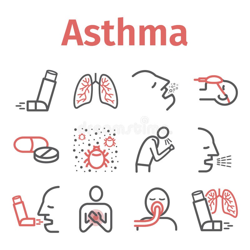 Asthma Banner. Symptoms. Asthma Icons. Vector Set. Stock Vector ... Asthma Banner. Symptoms. Asthma Icons. Vector Set. Stock Vector ...