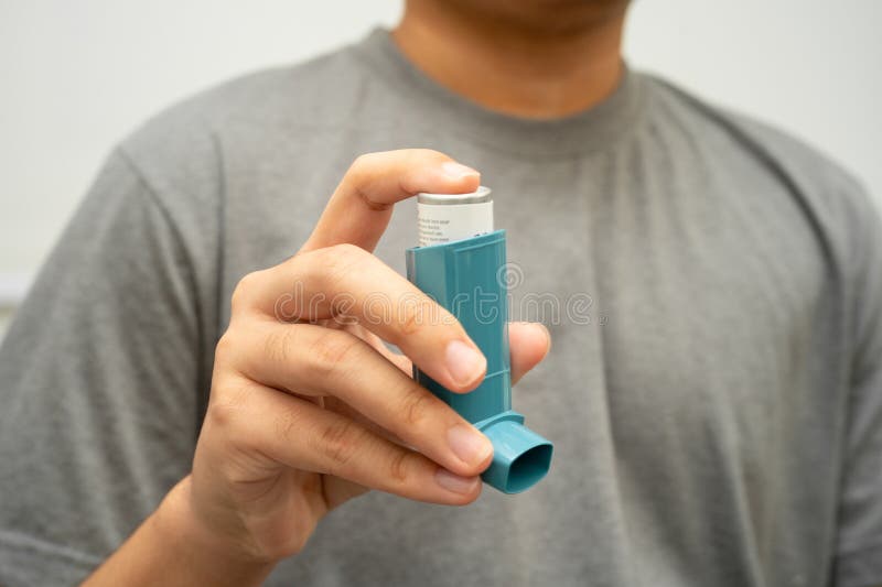 Asthma and Chronic Obstructive Pulmonary Disease COPD, Asian Young Man ...