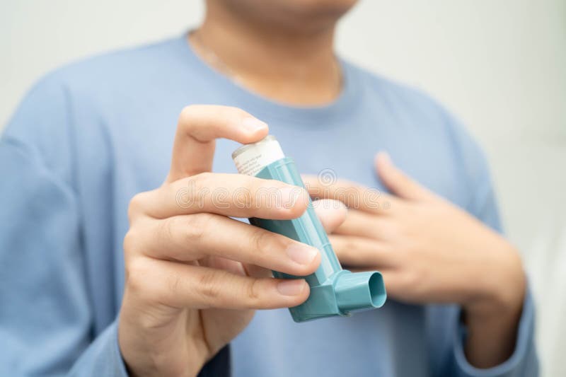 Asthma and Chronic Obstructive Pulmonary Disease COPD, Asian Young Man ...