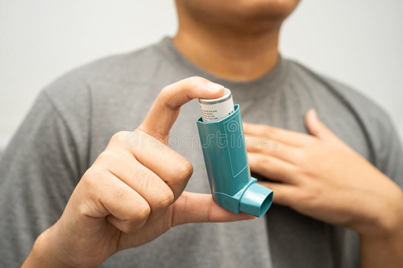 Asthma and Chronic Obstructive Pulmonary Disease COPD, Asian Young Man ...