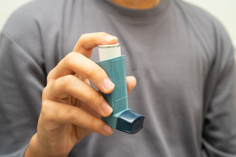 Asthma and Chronic Obstructive Pulmonary Disease COPD, Asian Young Man ...