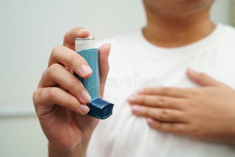 Asthma and Chronic Obstructive Pulmonary Disease COPD, Asian Young Man ...
