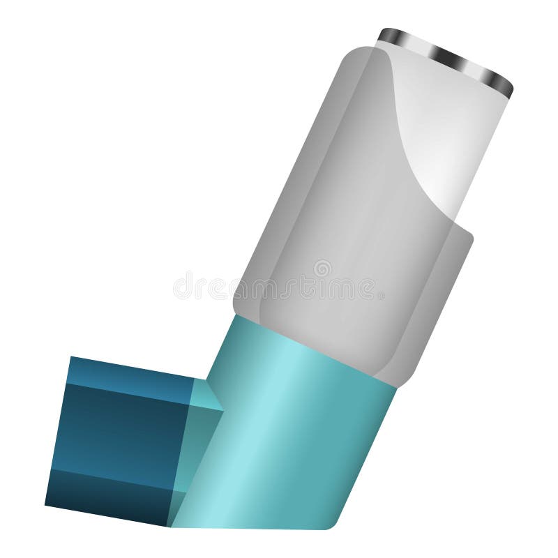 Asthma Inhalator Icon, Realistic Style Stock Vector - Illustration of ...