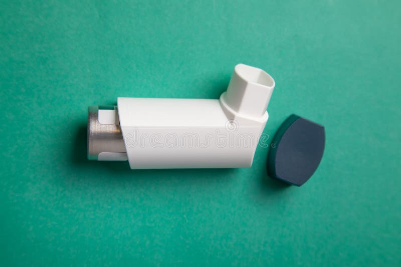 Asthma Inhaler. Concept of Treatment of Bronchial Asthma Stock Image ...
