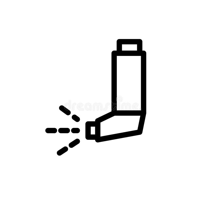 Asthma Inhaler Line Icon, Vector Illustration Stock Illustration ... Asthma Inhaler Line Icon, Vector Illustration Stock Illustration ...
