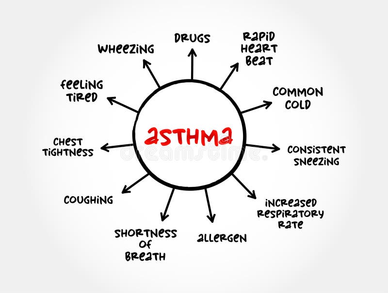 Asthma Mind Map Process, Medical Concept for Presentations and Reports ...