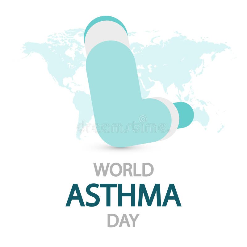 Asthma World Day inhaler stock vector. Illustration of inhaler - 374796036