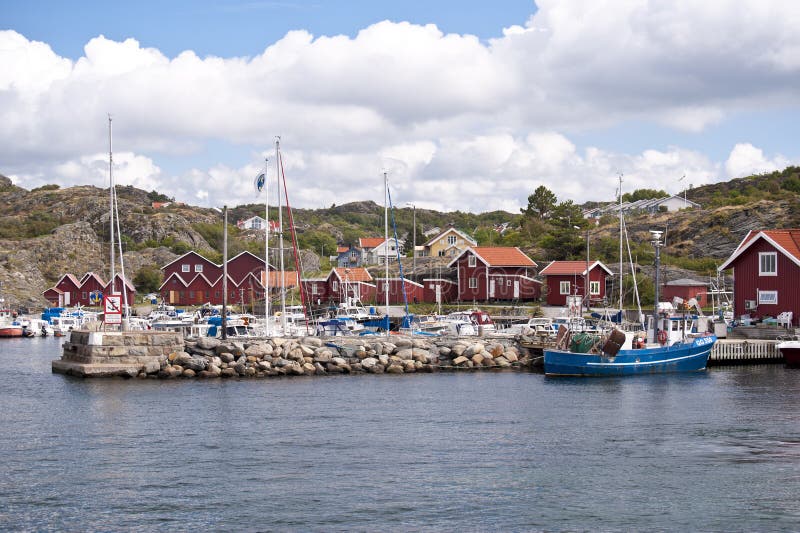 Astol, Sweden stock image. Image of fishingboat, boathouse - 39251301