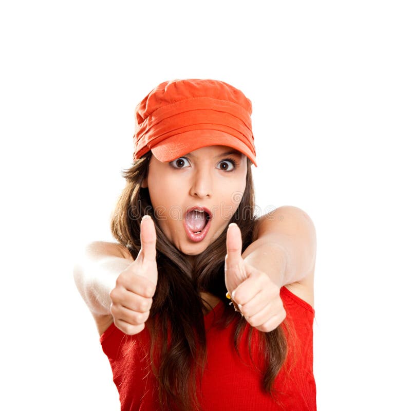 Astonished young girl stock photo. Image of pretty, isolated - 13235268