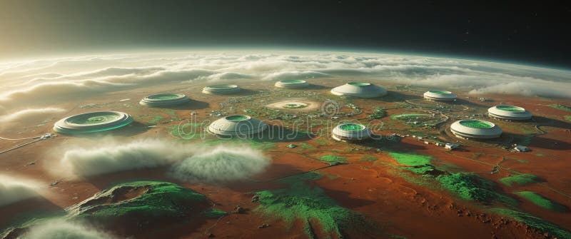 Astonishing Image of Terraformed Mars from Orbit Showcasing Advanced ...