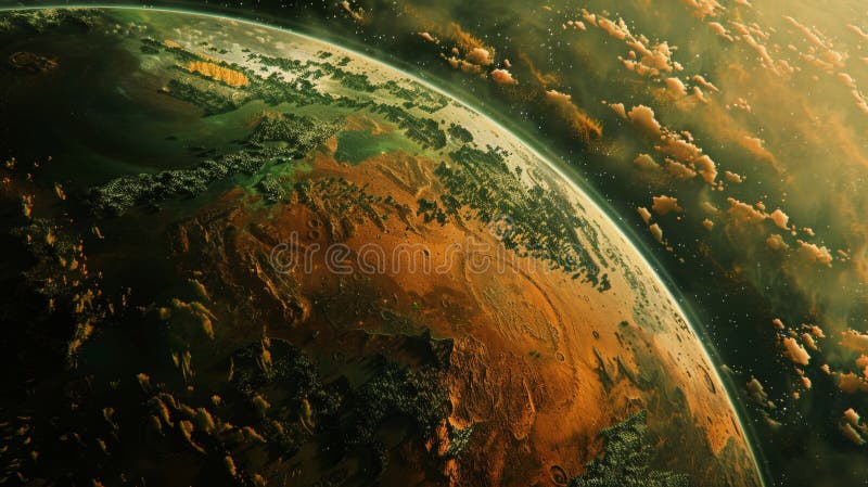 Astonishing Image of Terraformed Mars from Orbit Showcasing Advanced ...