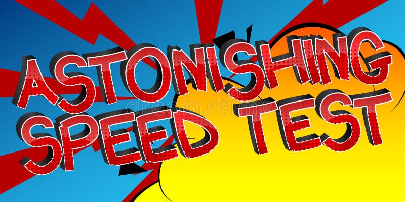 Astonishing Speed Test Comic Book Style Cartoon Words Stock Vector ...