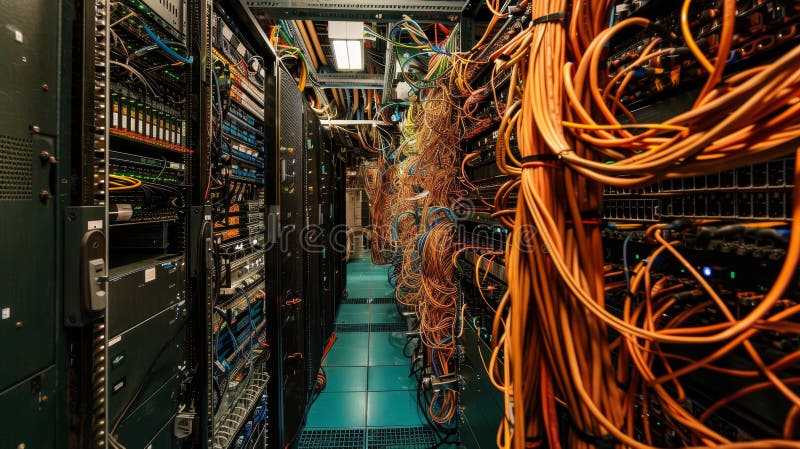 Astonishing View of a Server Room Highlighting Realistic Textures and ...