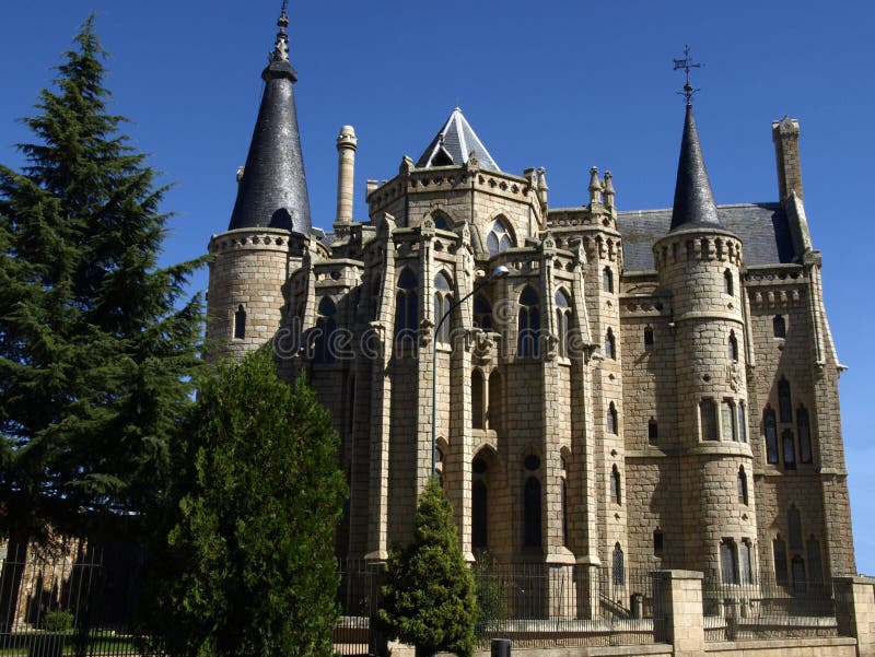 Astorga stock photo. Image of building, gaudi, astorga - 21127552