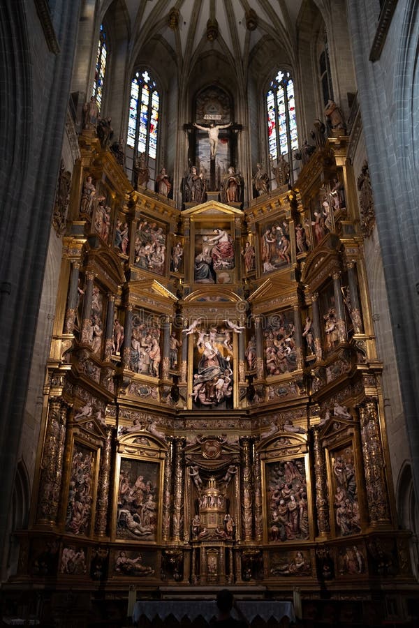 Astorga Cathedral Interior View of the Altar and Retablo Mayor, Example ...