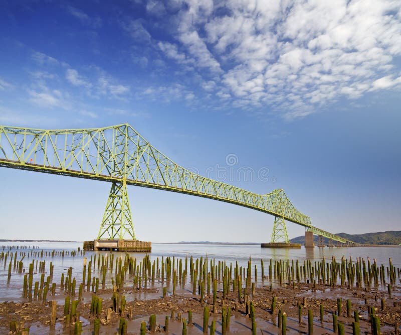Astoria Bridge in a Bright Day Stock Image - Image of long, columbia ...