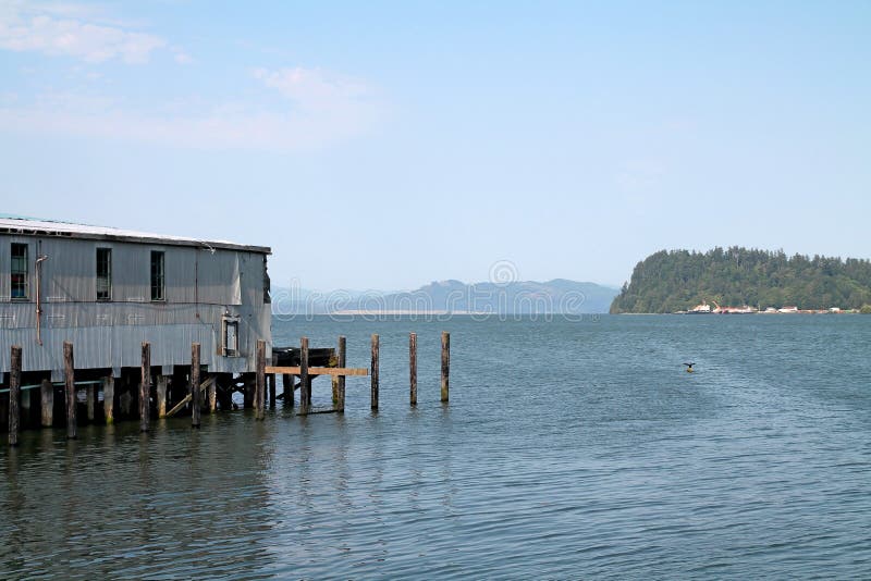 Astoria harbor in Oregon stock image. Image of blue, coastal - 44113661