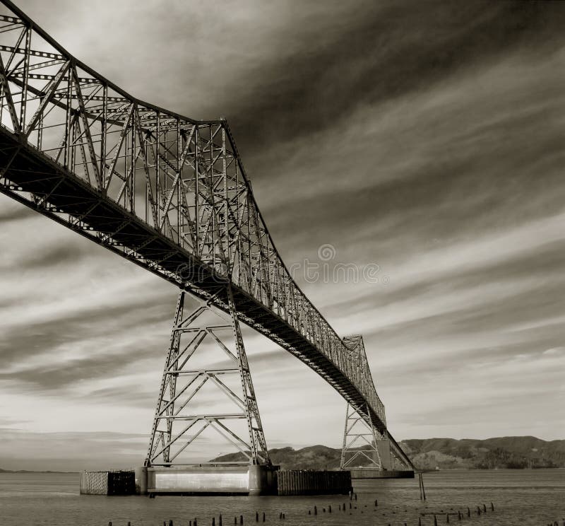Astoria-Megler Bridge stock image. Image of receding, landmark - 505889