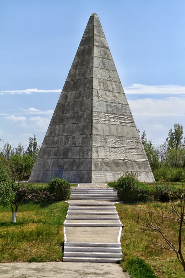 ASTRAKHAN, RUSSIA - MAY 1nd, 2017: Moder Pyramid of Golod in Russia ...
