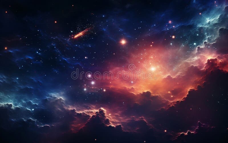 Astral Abstract Space Background, Generative Ai Stock Illustration ...