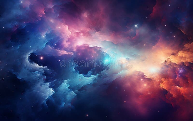Astral Abstract Space Background, Generative Ai Stock Illustration ...