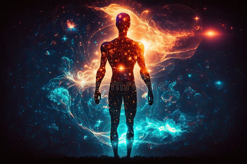 Astral Body Silhouette (AI Generated) Stock Illustration - Illustration ...