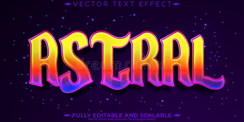 Astral Editable Text Effect, Editable Space and Cosmic Text Style Stock ...
