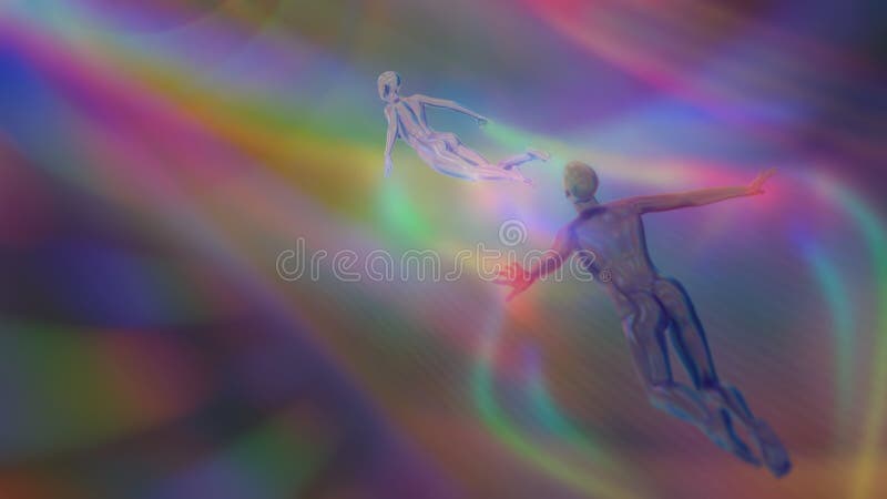Astral Flight through the Universes Stock Illustration - Illustration ...