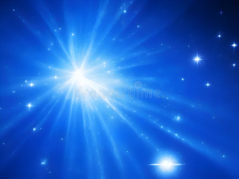 Astral Luminance: Top-Down Blue Magic Background Stock Illustration ...