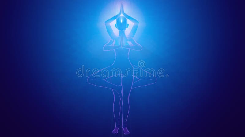 Astral Projection of Yogi Meditation Stock Illustration - Illustration ...