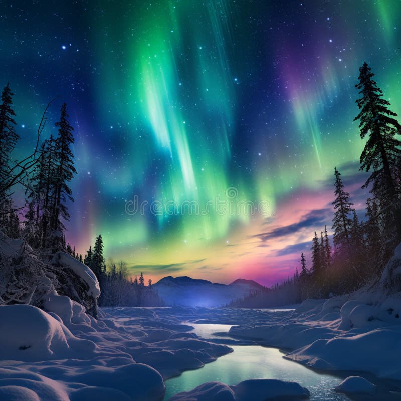 Astral Symphony - Northern Lights As a Celestial Performance Stock ...