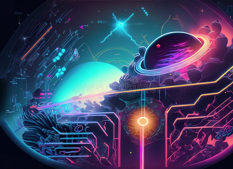 Astral Wallpapers Composition with Snow. Generative AI. Stock ...